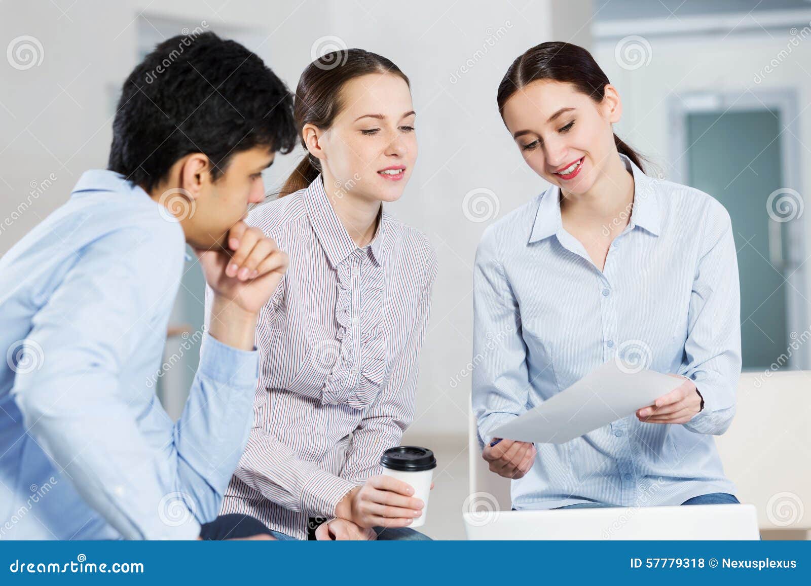 Students Working in Cooperation Stock Photo - Image of coffee, team ...