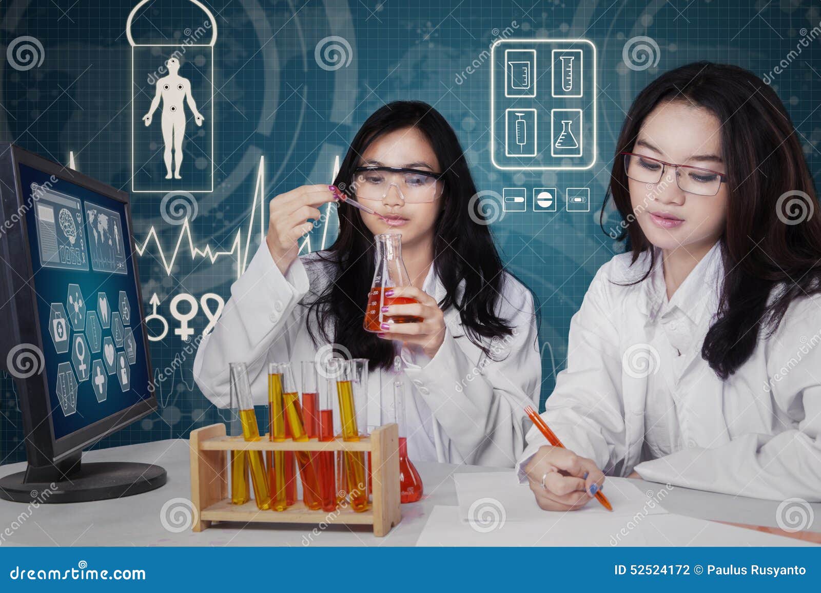 Students Working in the Modern Lab Stock Photo - Image of girl, medical ...