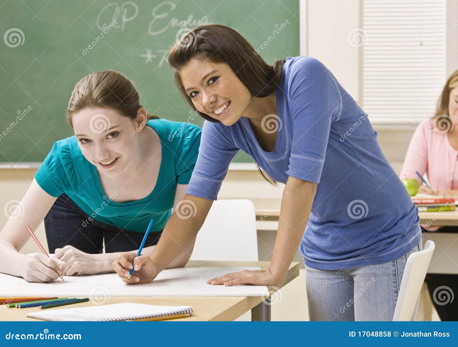 Students Working on Project in Classroom Stock Photo - Image of serious ...