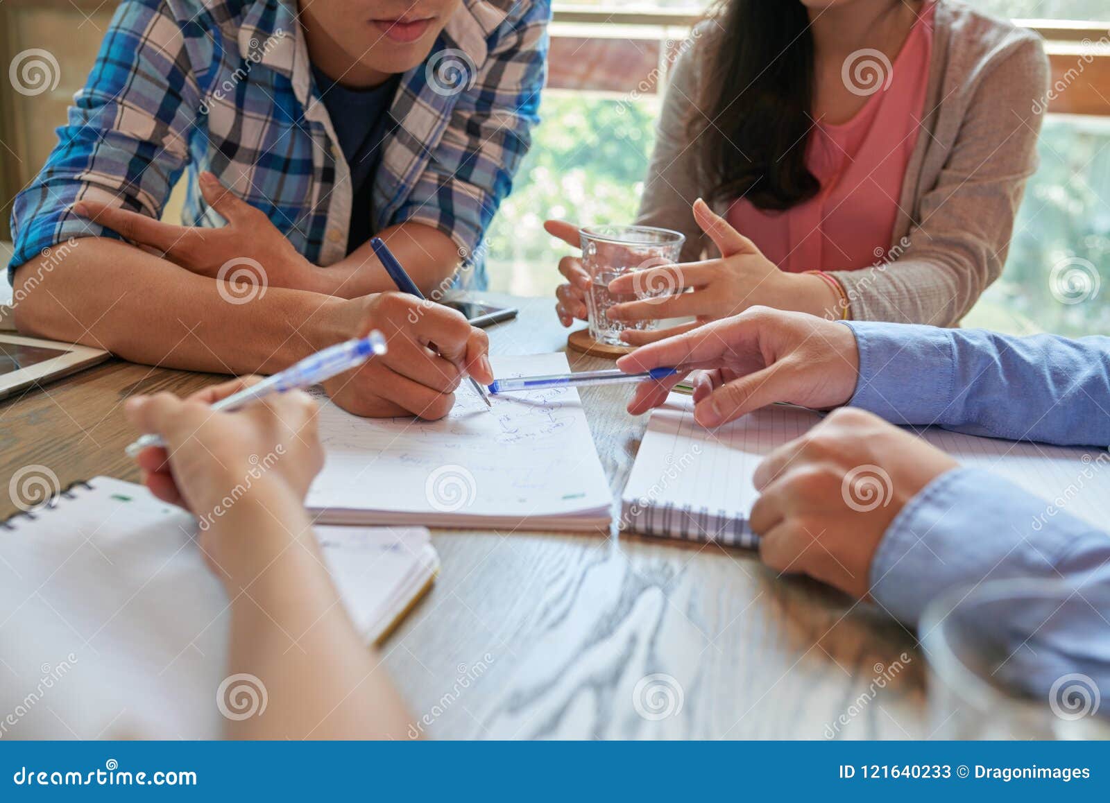 Students Working on Project Stock Image - Image of sketching ...