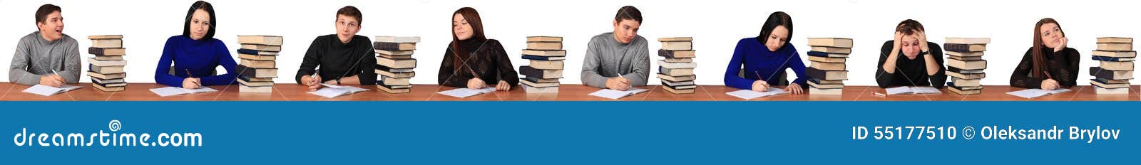 Students working on task stock photo. Image of exam, student - 55177510