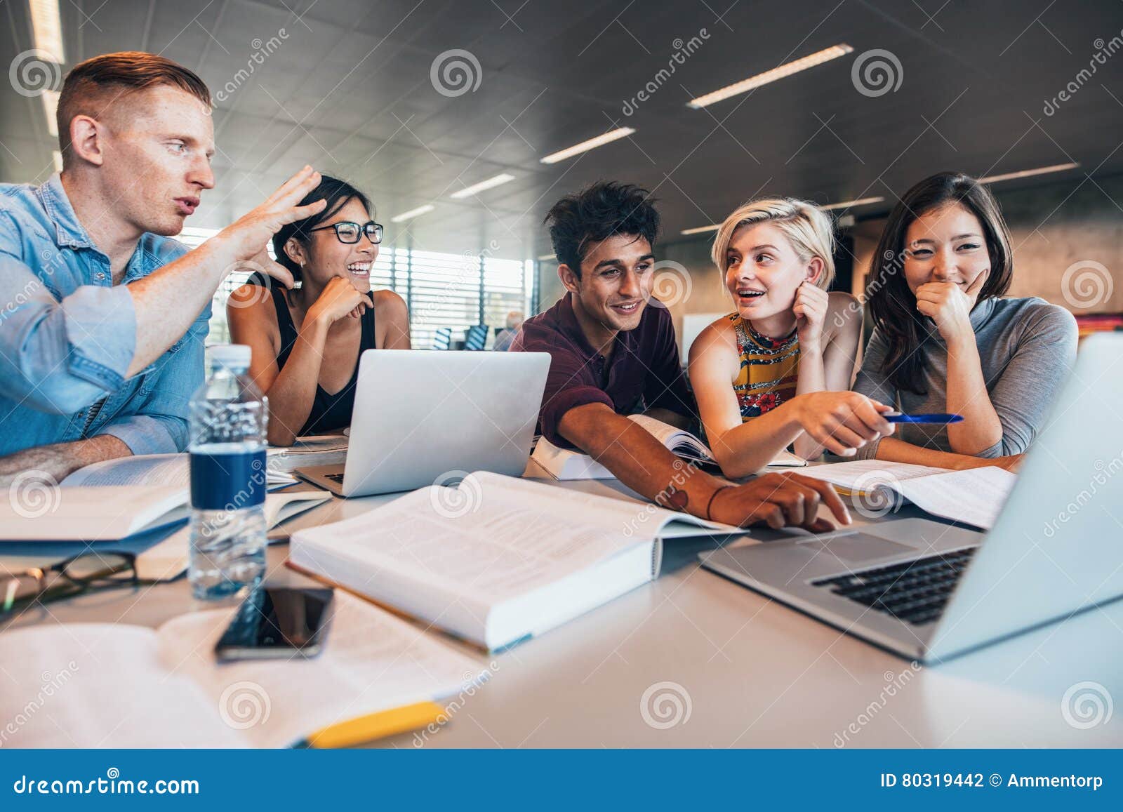 Students Working Together on Academic Project Stock Photo - Image of ...