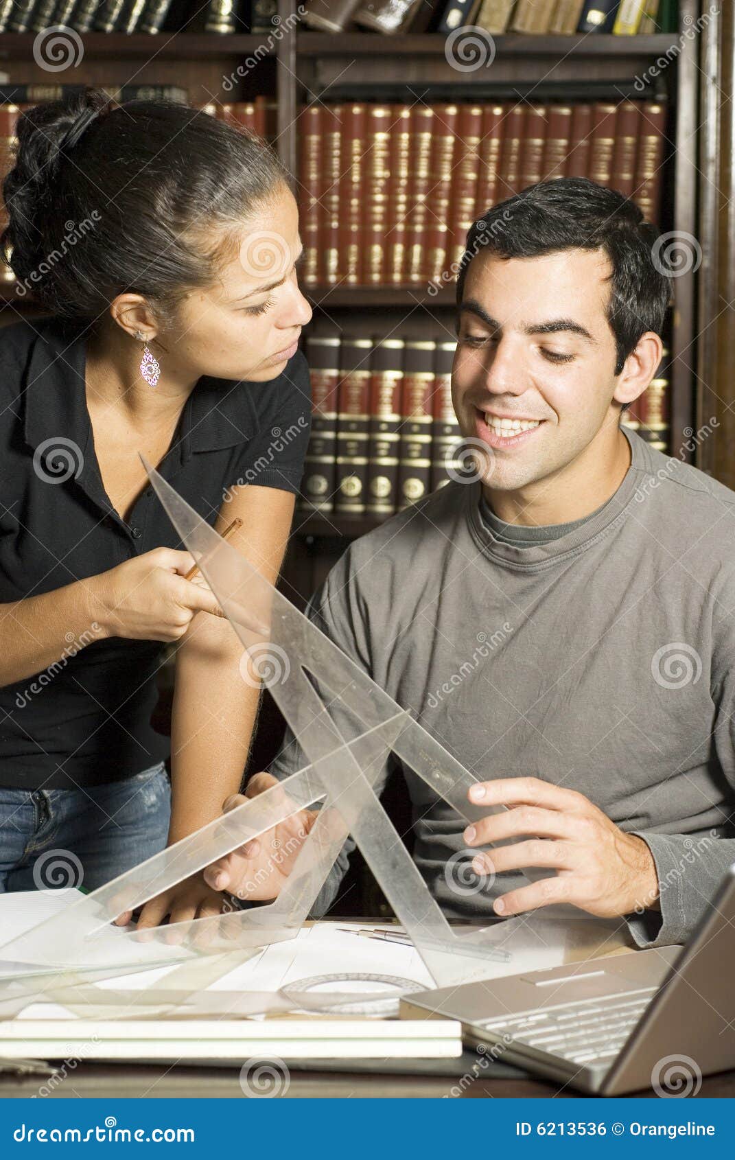Students Working - Vertical Stock Photo - Image of couple, inside: 6213536