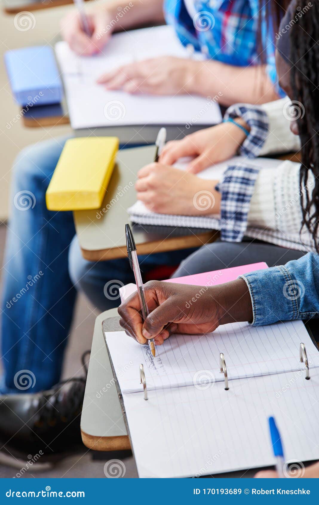 Pupils write to school stock image. Image of studies - 170193689
