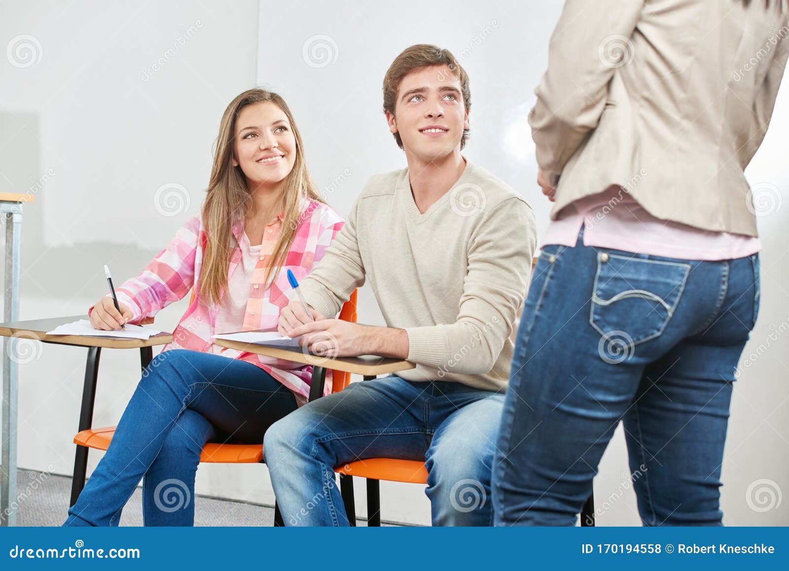 Students write in class stock photo. Image of studies - 170194558