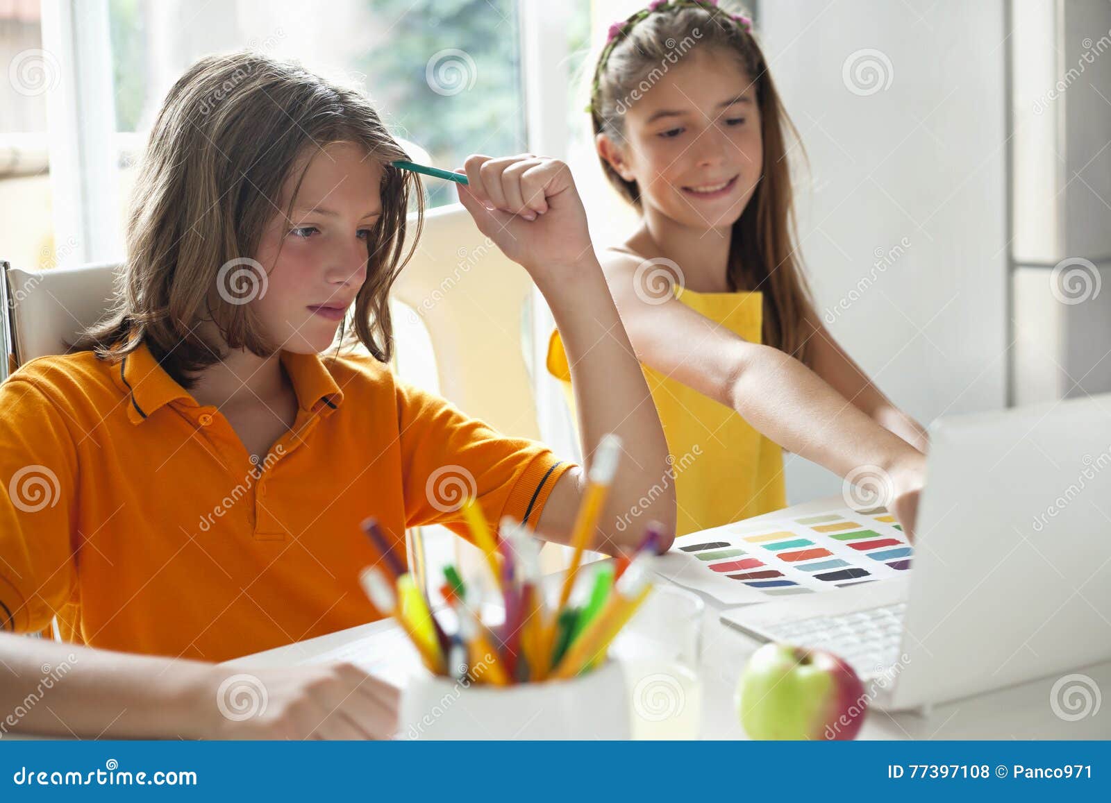 Students Write a Test in the Classroom Stock Photo - Image of education ...