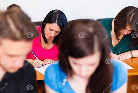 Students Writing Exam stock image. Image of finals, male - 30925959
