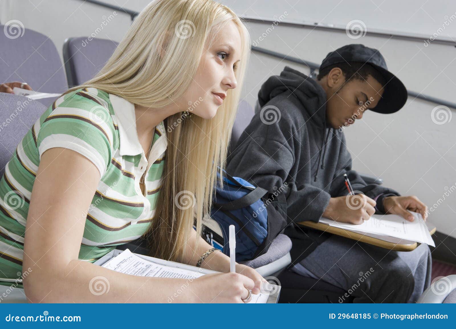 Students Writing Notes stock image. Image of institution - 29648185