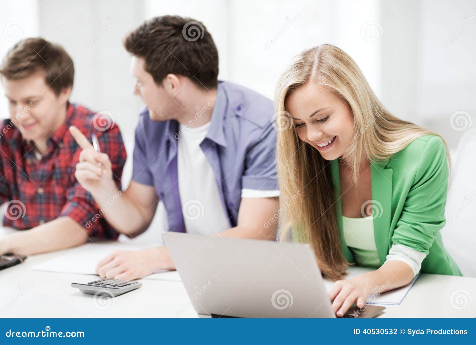 Students Writing Test or Exam in Lecture at School Stock Photo - Image ...