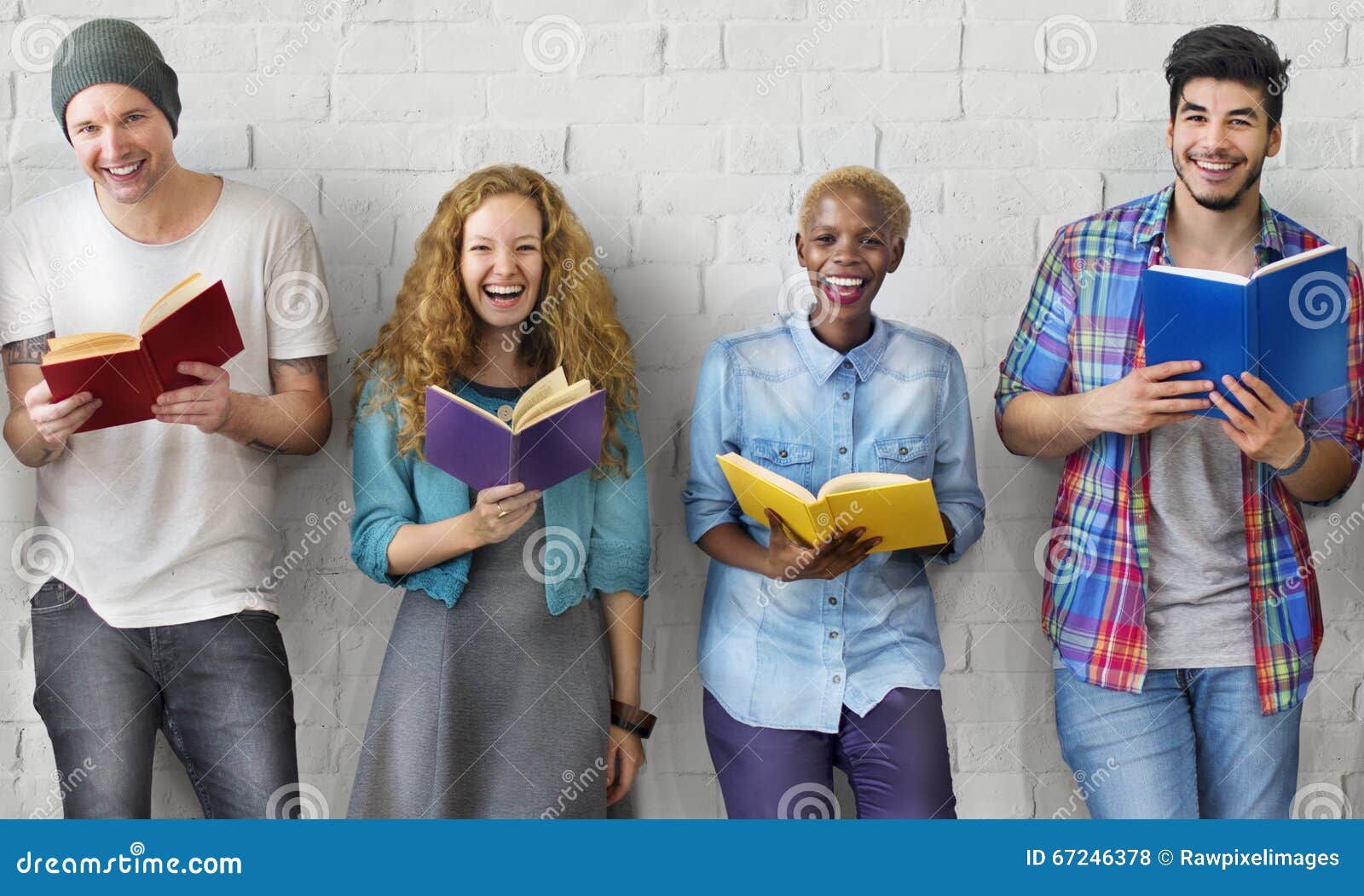 Students Youth Adult Reading Education Knowledge Concept Stock Photo ...