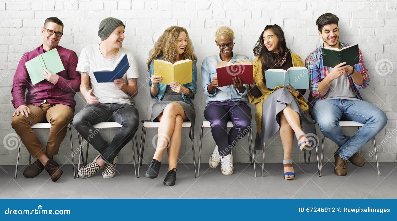 Students Youth Adult Reading Education Knowledge Concept Stock Photo ...