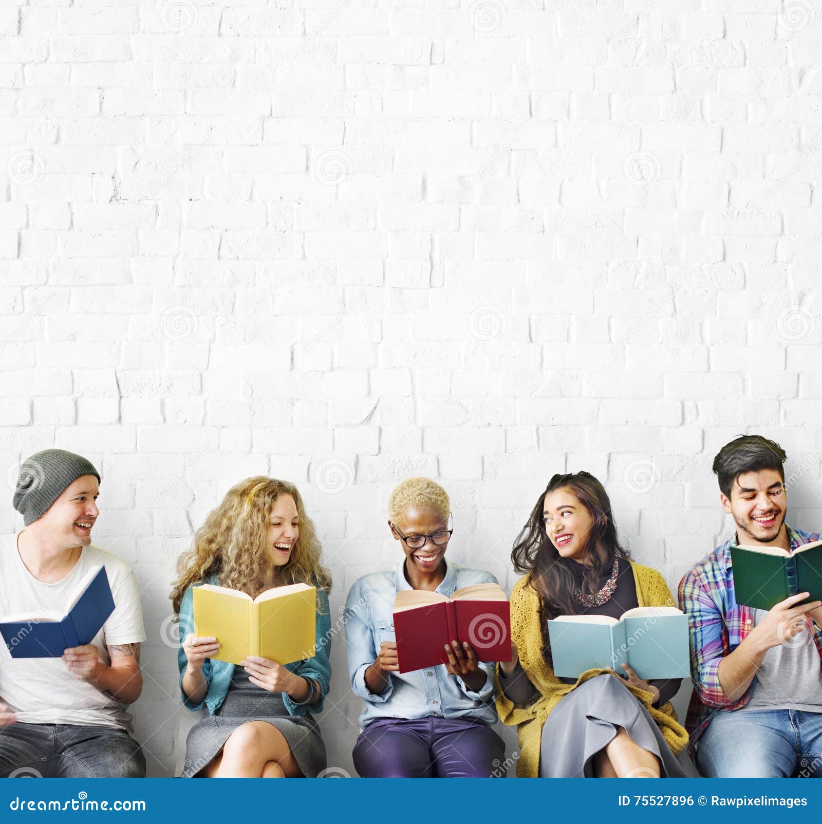 Students Youth Adult Reading Education Knowledge Concept Stock Photo ...