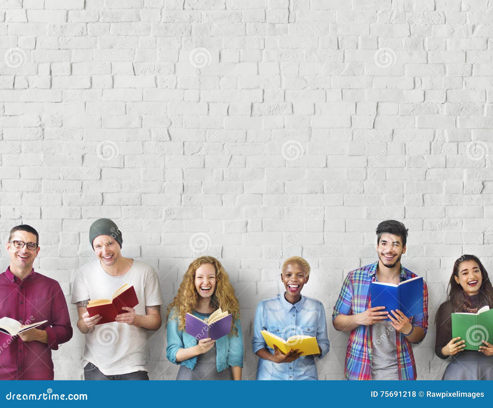 Students Youth Adult Reading Education Knowledge Concept Stock Photo ...