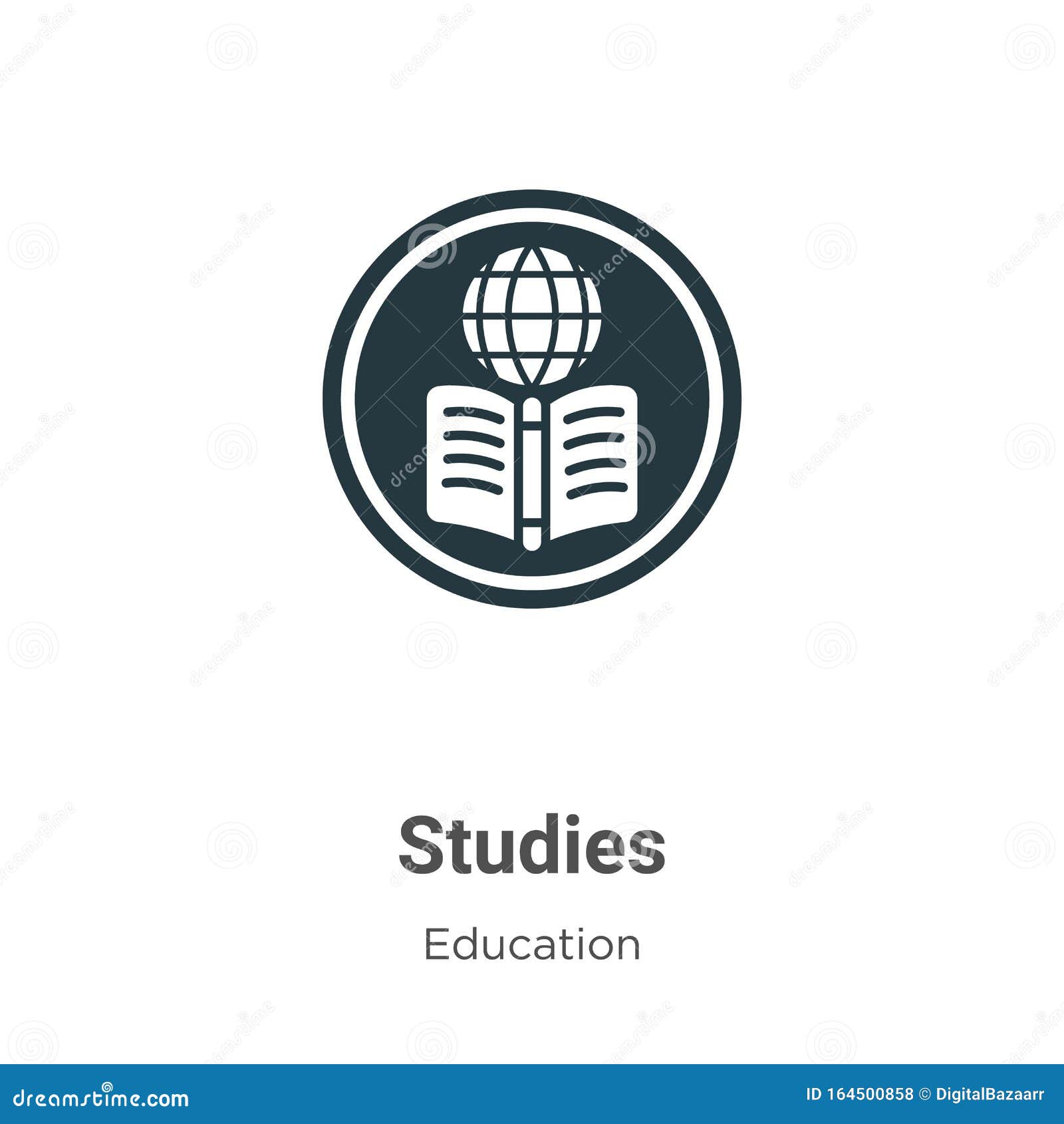 Studies Vector Icon on White Background. Flat Vector Studies Icon ...