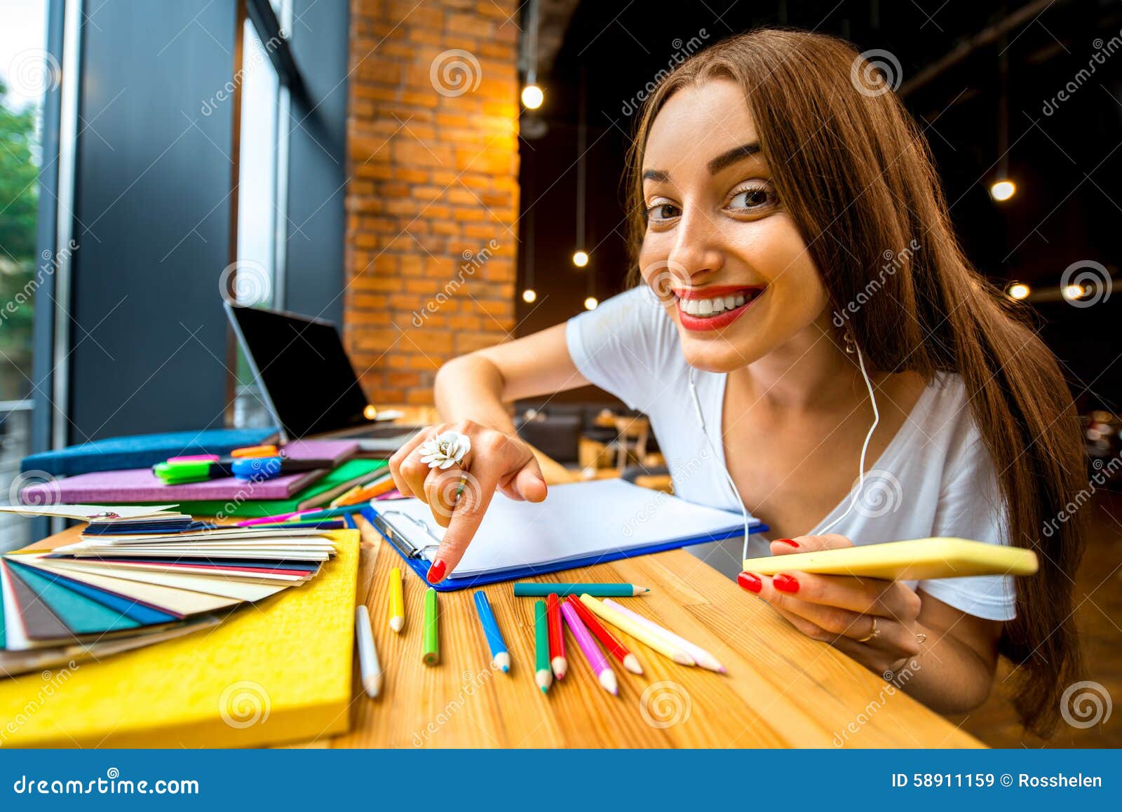 Persistent Girl Cleaning The Table Stock Image | CartoonDealer.com ...
