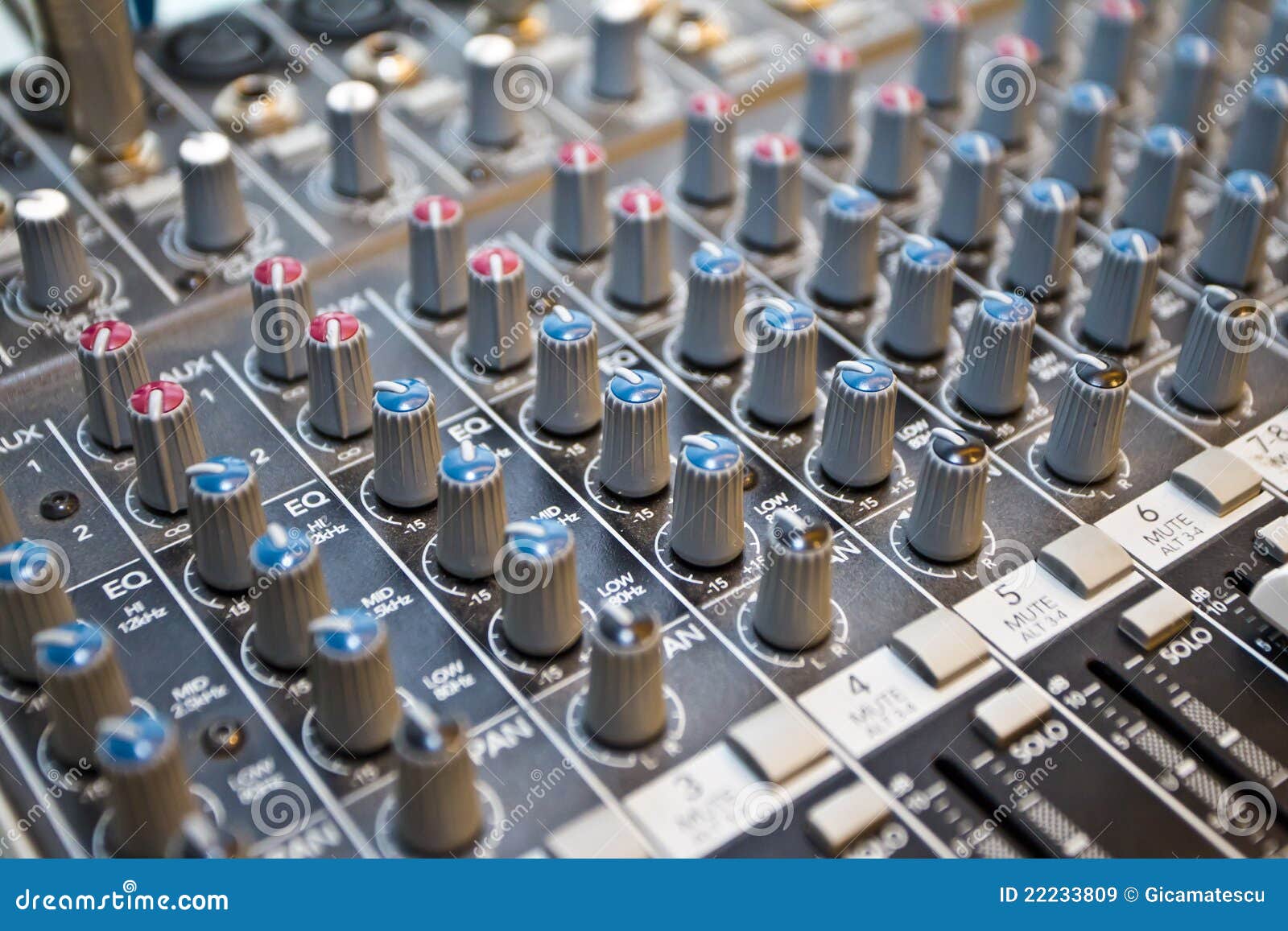 Studio audio mixer stock image. Image of line, musician - 22233809