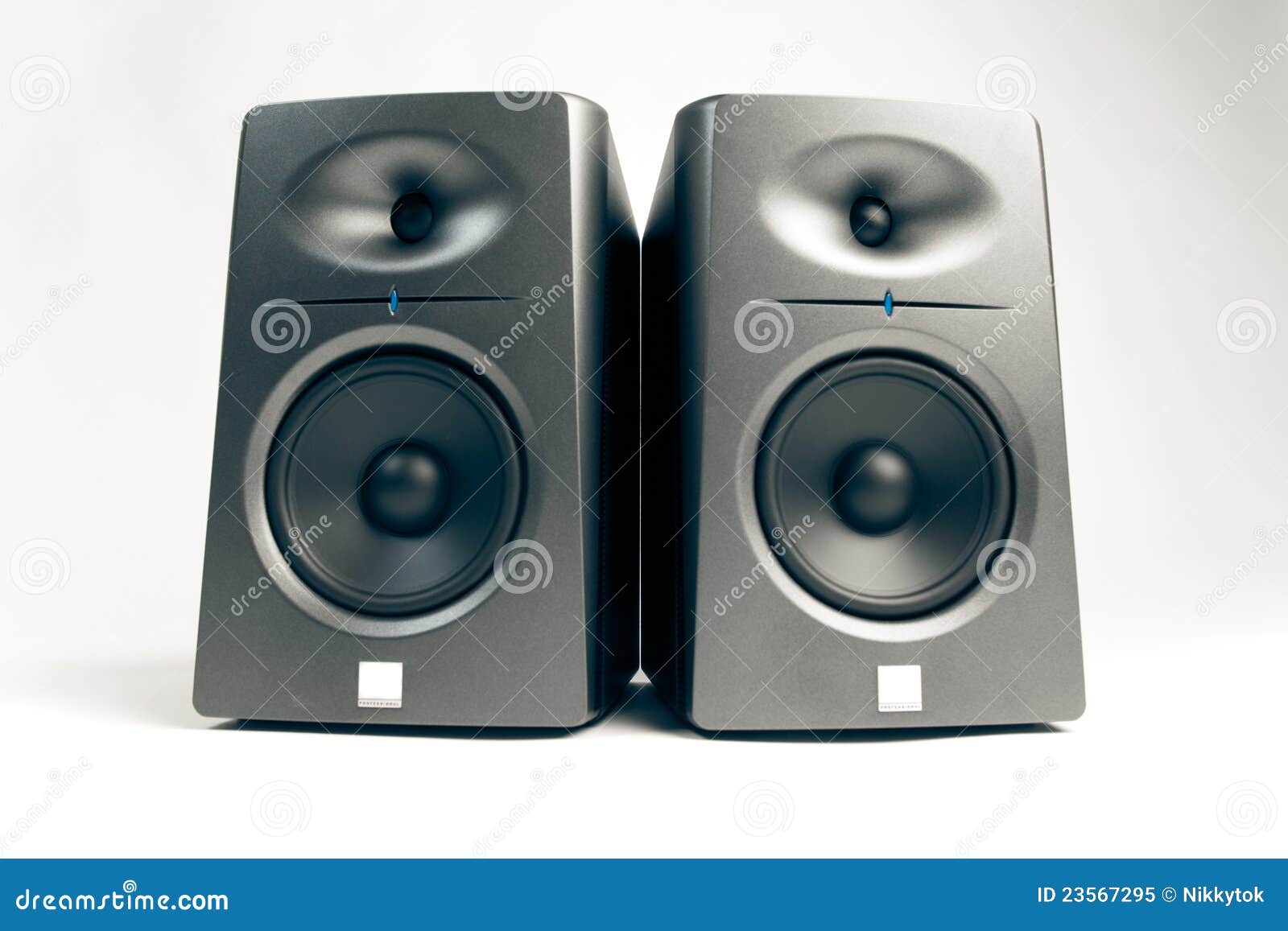 Studio Audio Monitors on White Stock Image - Image of computer, high ...