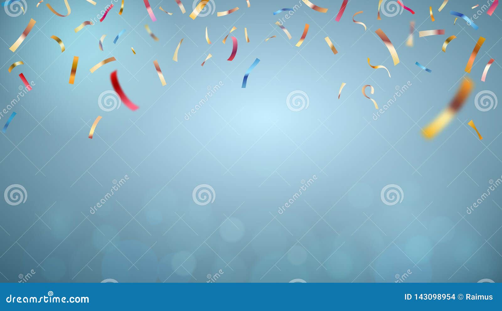 Studio Backdrop with Colored Confetti. Stage Magic Performance. Vector ...