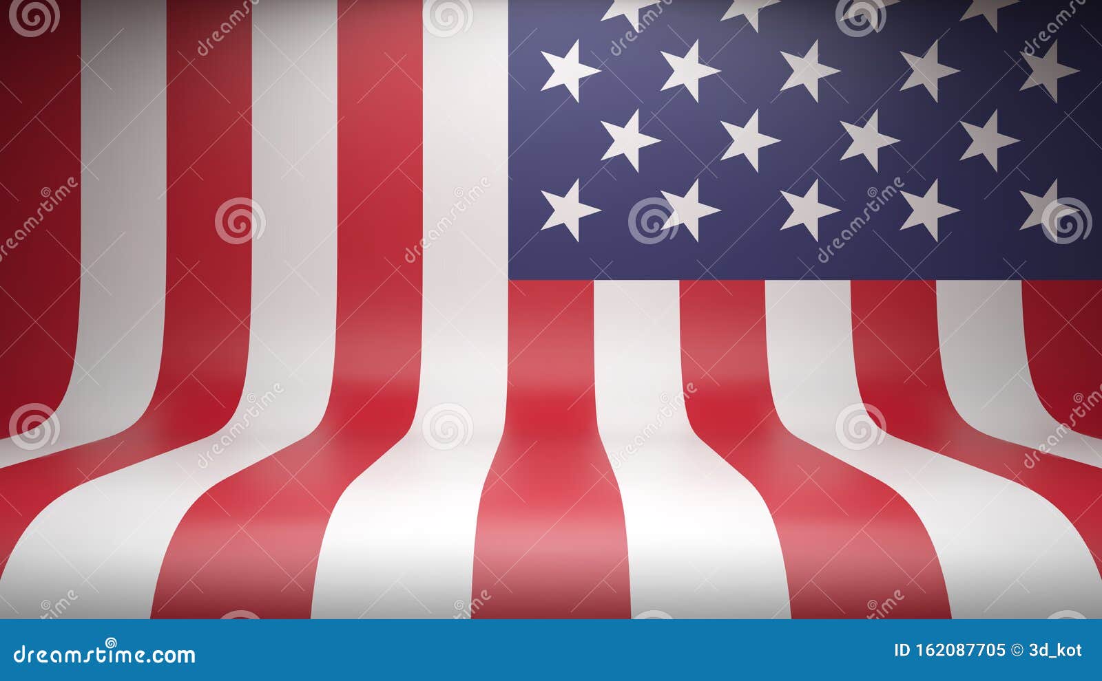 Studio Backdrop with Flag of the United States of America Stock Vector ...