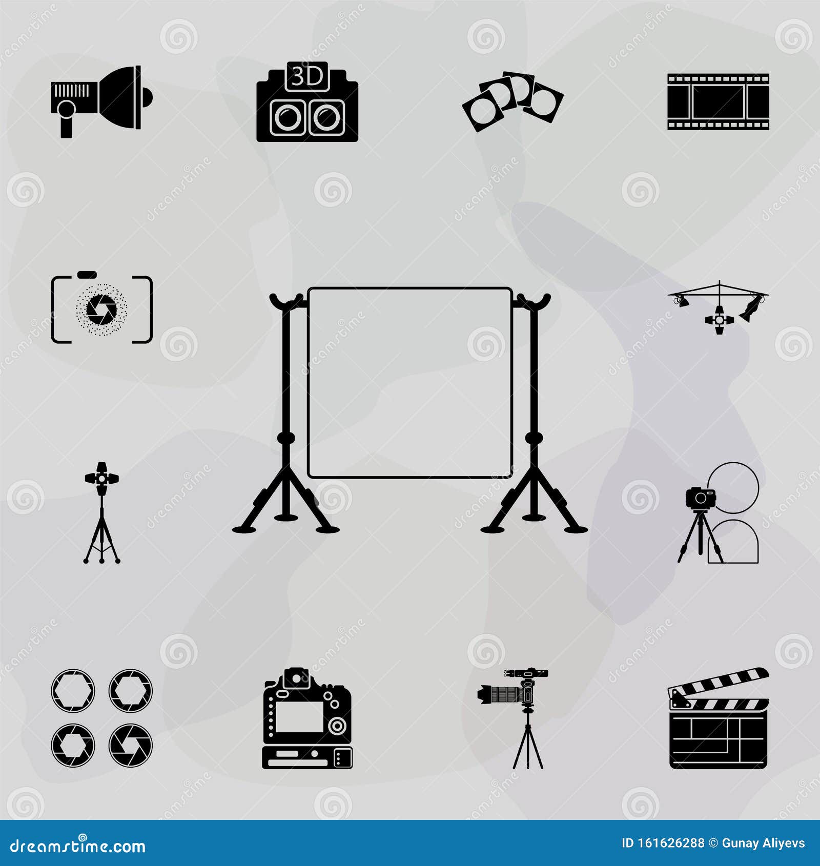 Studio Backdrop Icon. Universal Set of Equipment Photography for ...