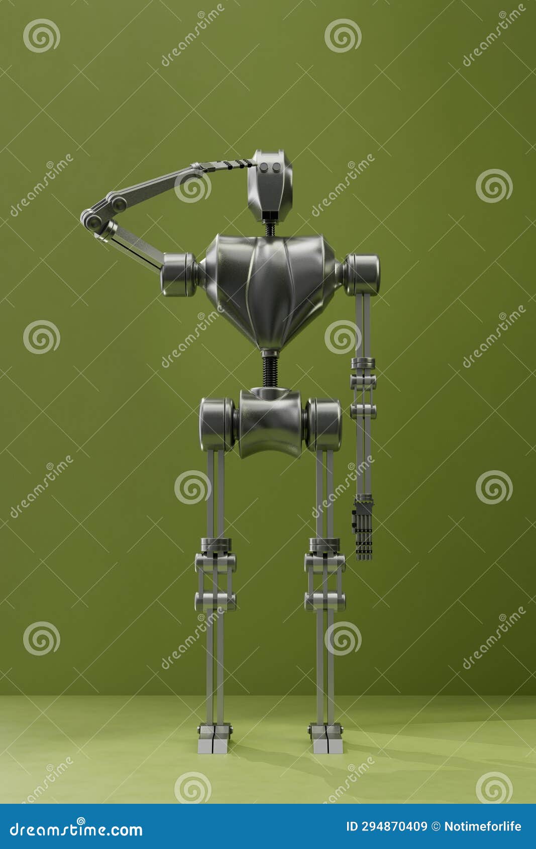 Robot military salute stock illustration. Illustration of cyborg ...