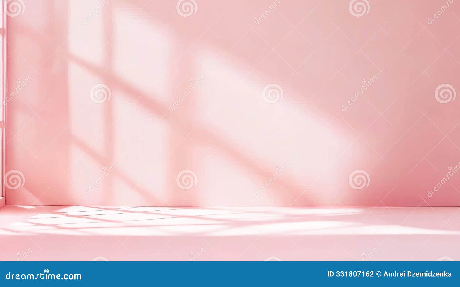 Studio and Backdrops with Dark Interior Background, Shadow from Window ...