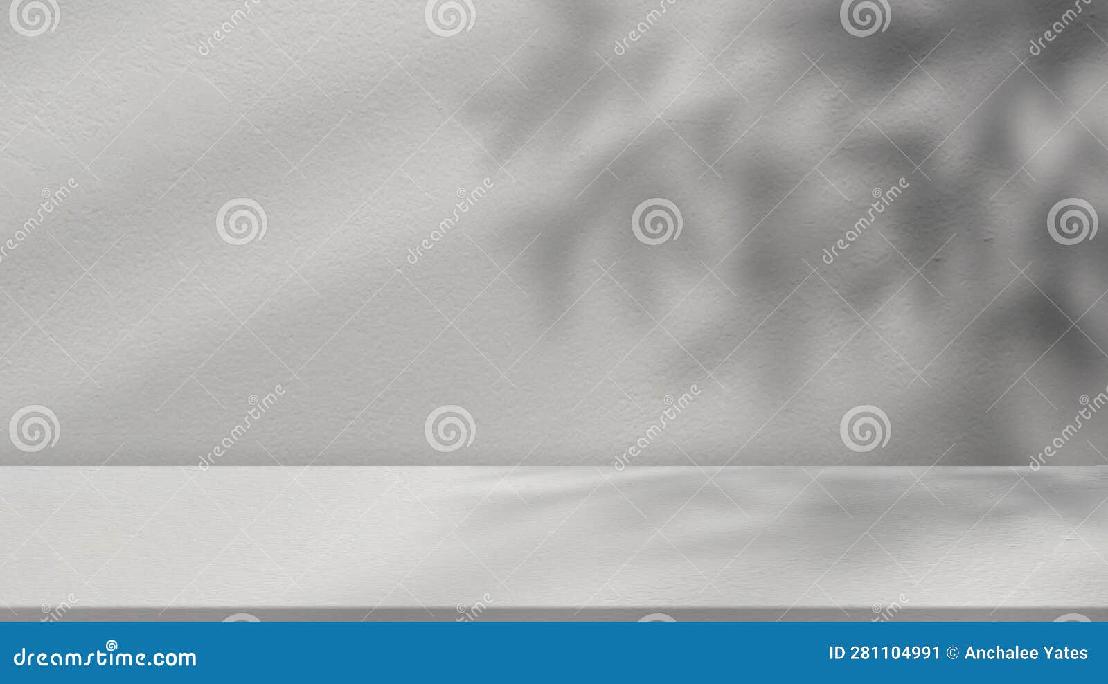 Studio Background,Leaves Shadow with Sunbeam Reflection on Grey ...