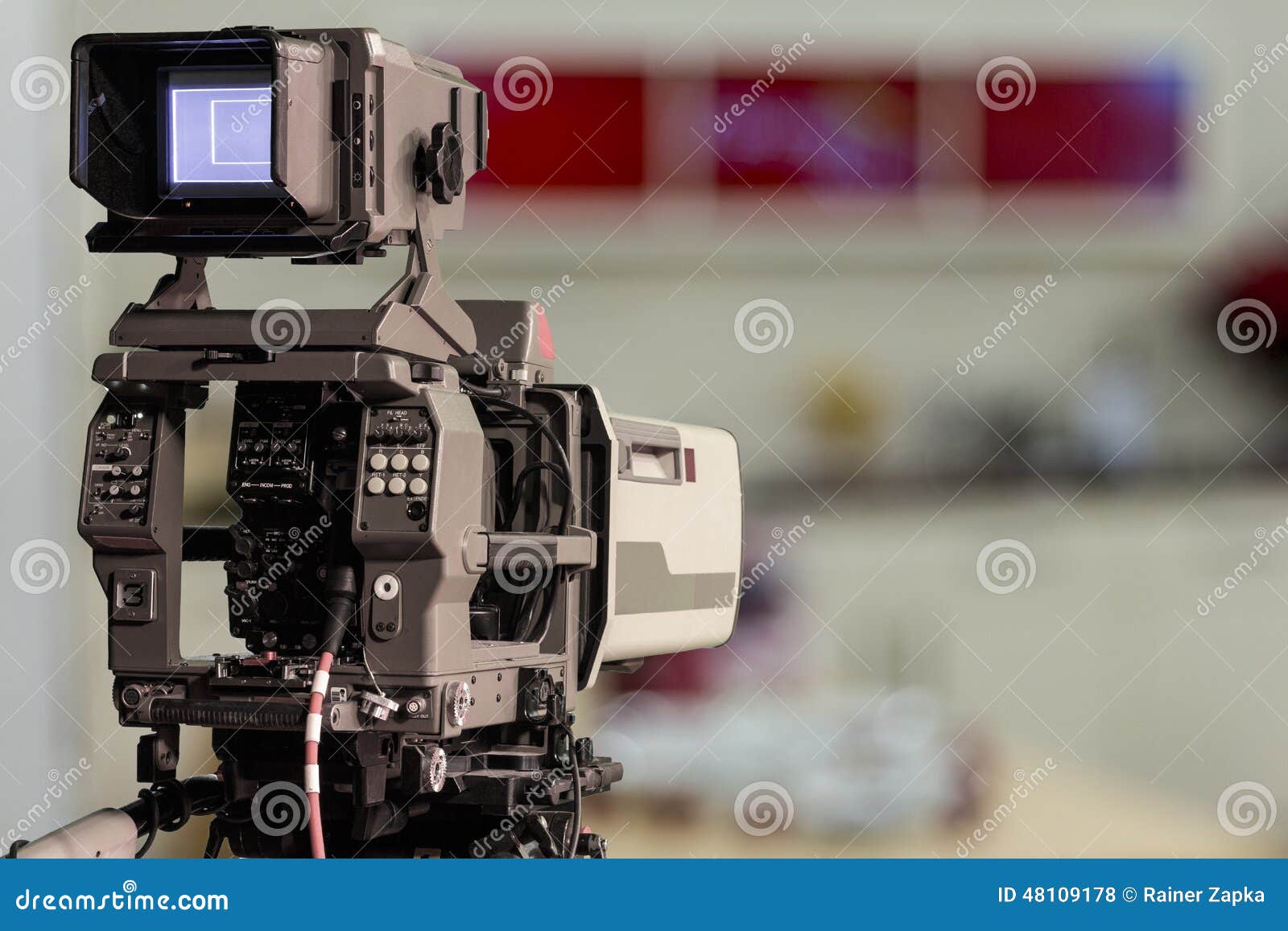 Studio Camera stock photo. Image of finder, tripod, television - 48109178