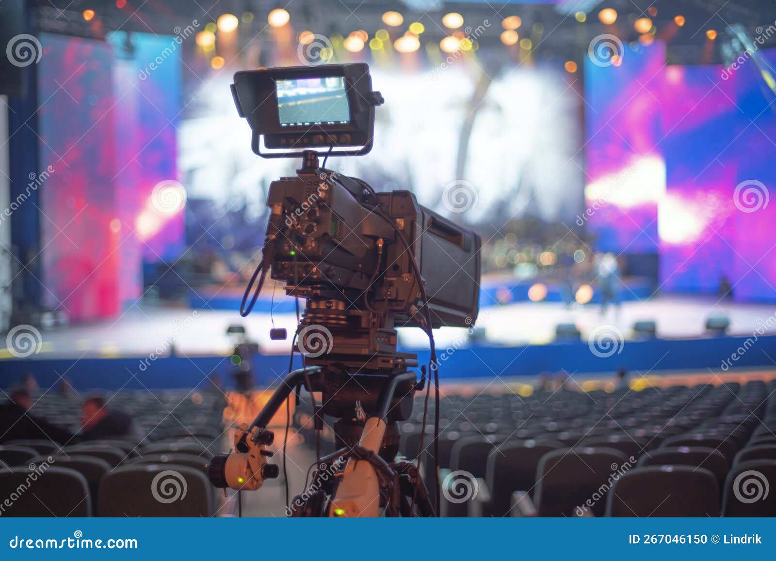 Studio Camera at the Concert Stock Photo - Image of media, conversation ...