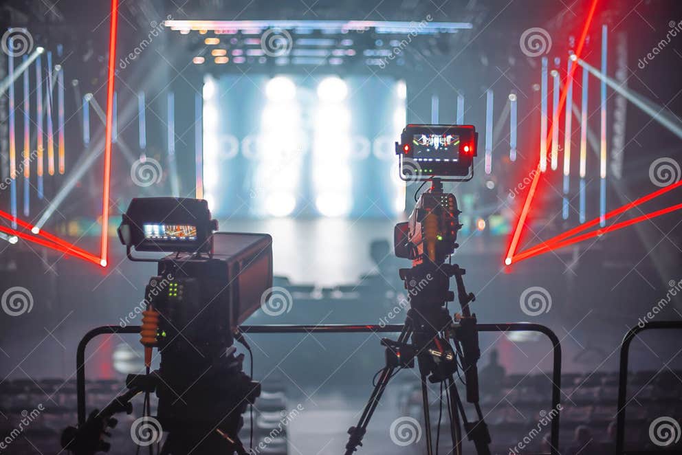 Studio Camera at the Concert Stock Photo - Image of connection, news ...