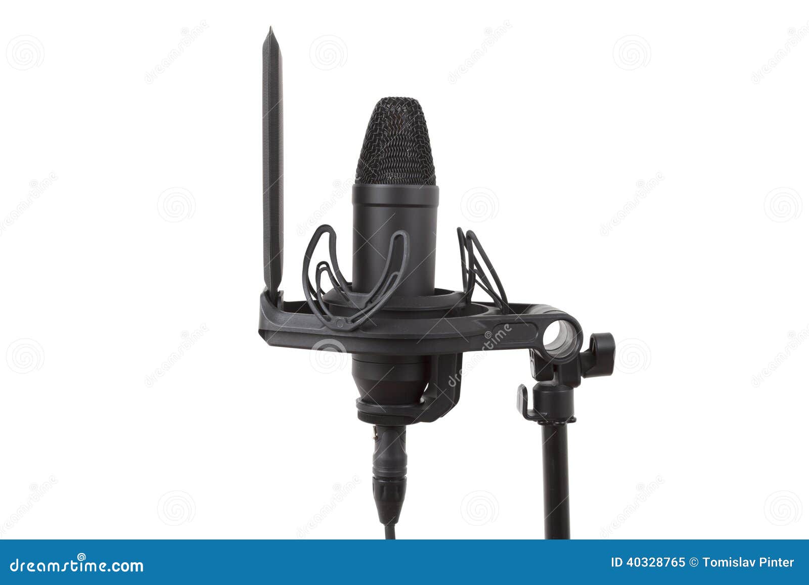 Studio Condenser Microphone Stock Image - Image of mount, equipment ...