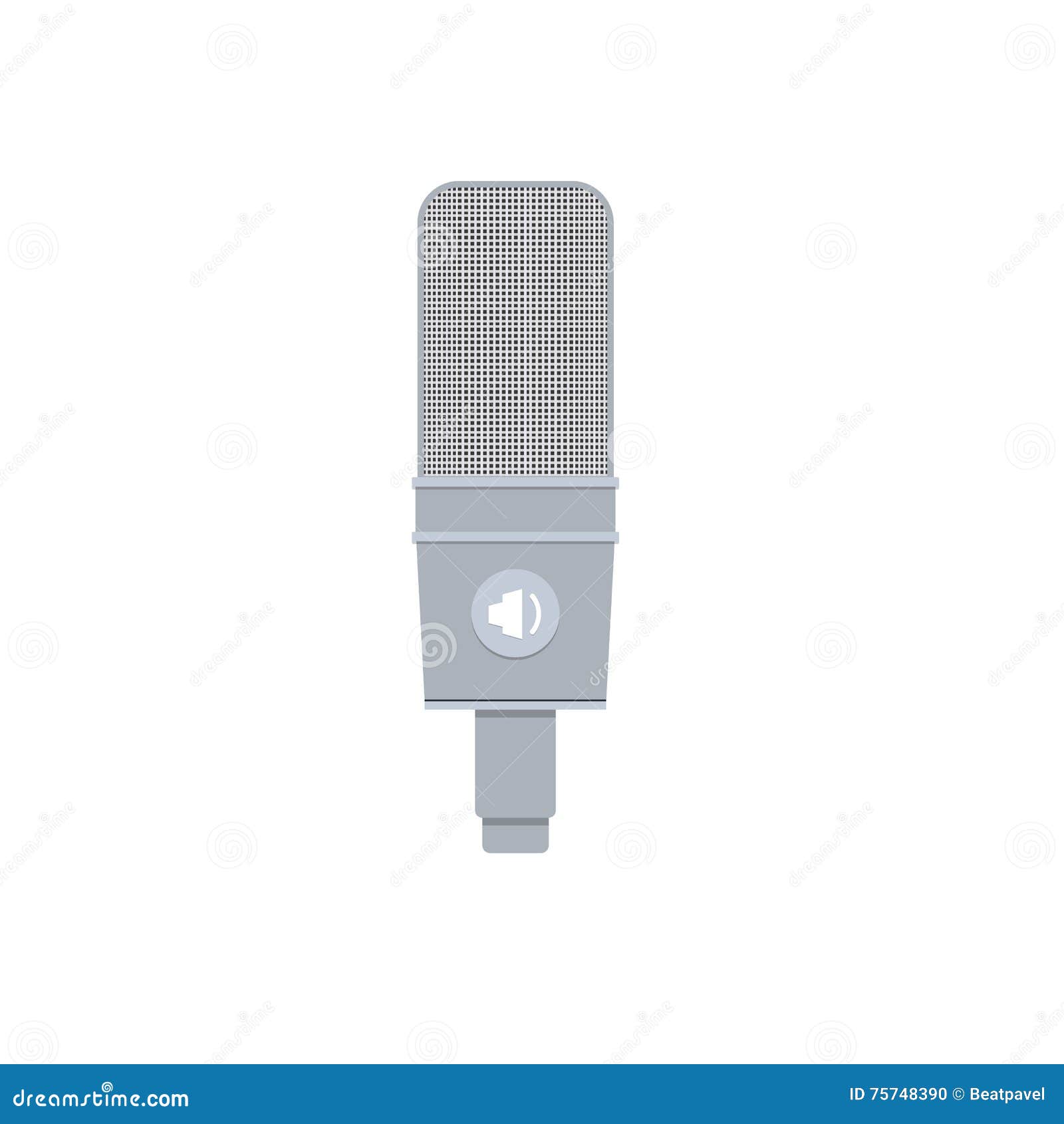 Studio Condenser Microphone Stock Illustration - Illustration of ...