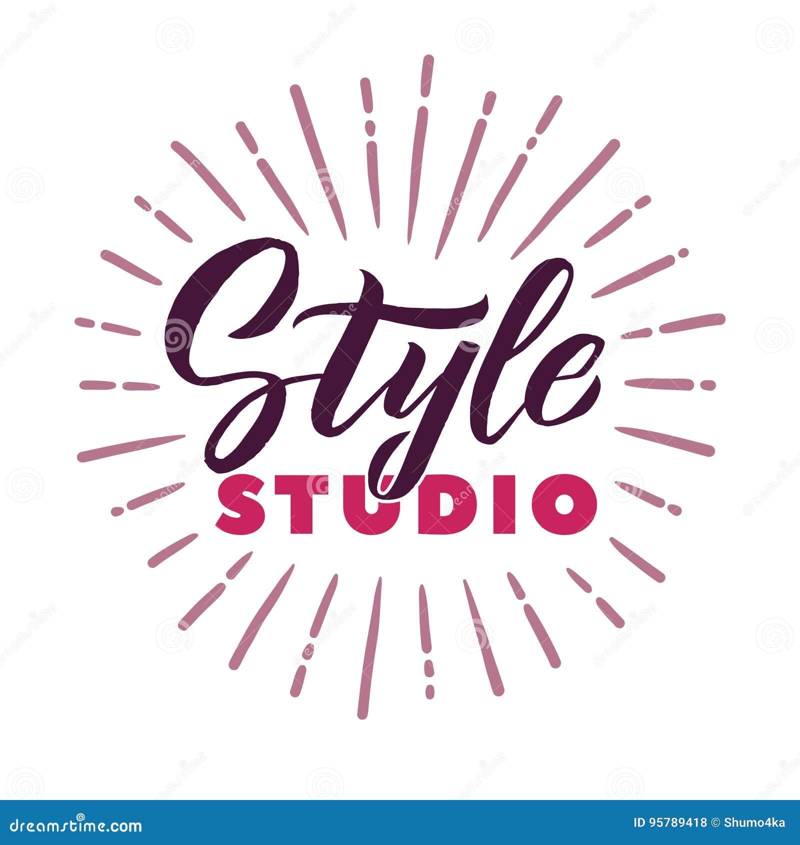 Studio De Style Logo Beauty Vector Lettering Calligraphie Faite Main ...