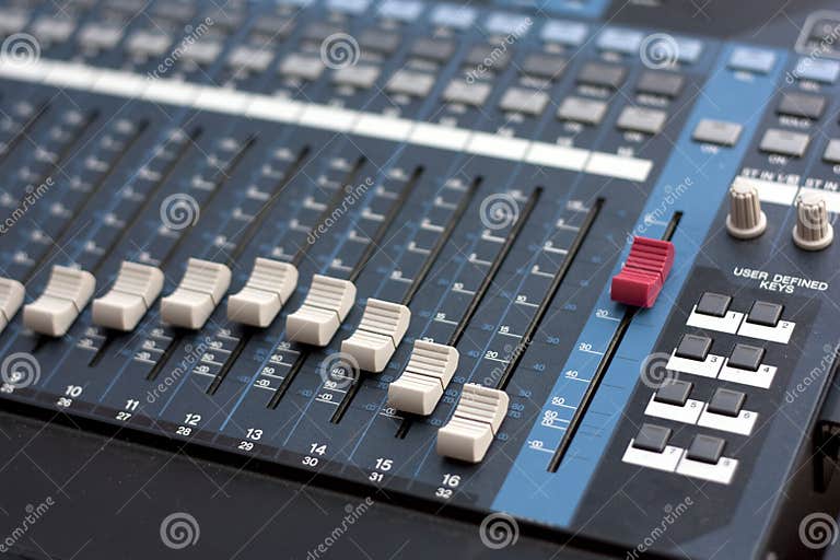 Studio Digital Music Mixer stock photo. Image of slider - 10433006