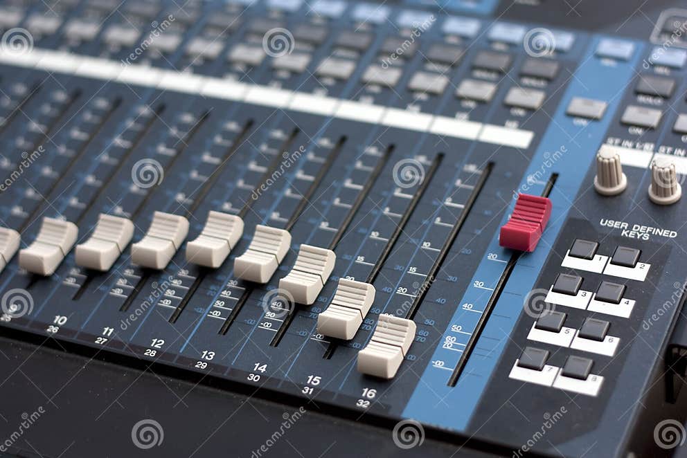 Studio Digital Music Mixer stock photo. Image of slider - 10433006