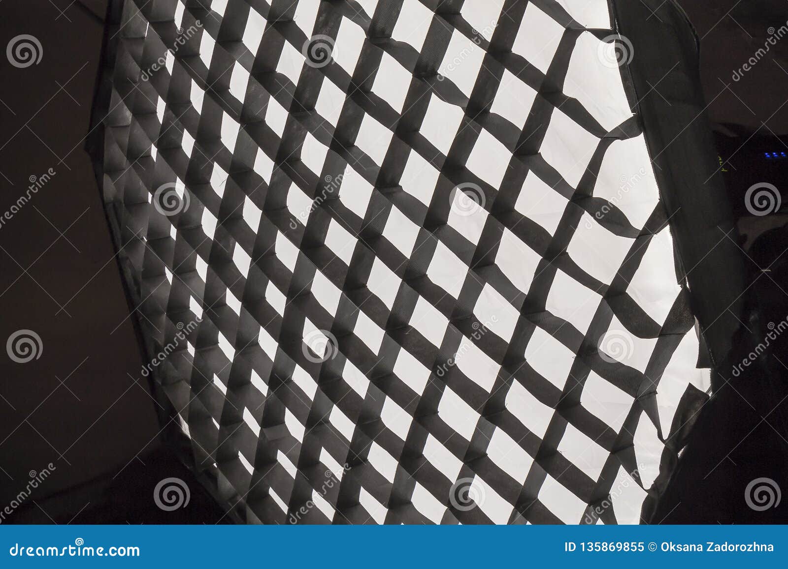 Studio Equpment. Large Six Cornered Lightbox with Grid Stock Image ...