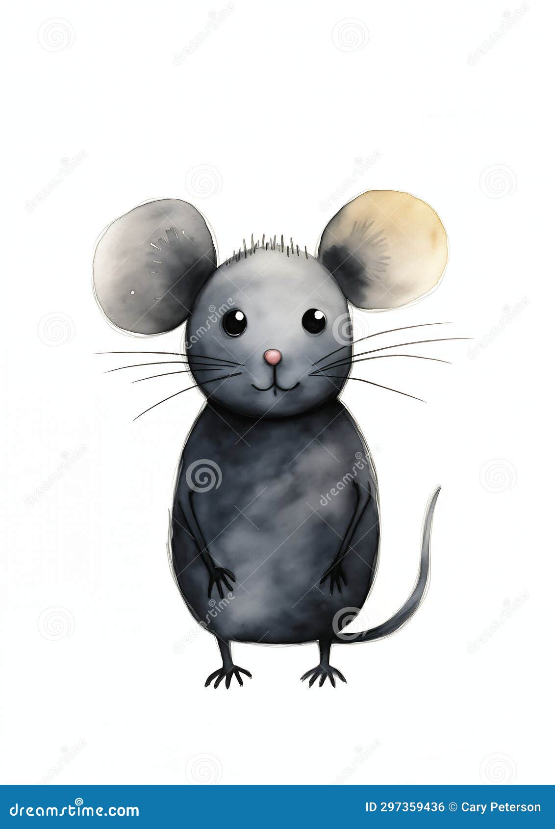 How To Draw Mouse For Children. Step By Step Drawing Tutorial Cartoon ...