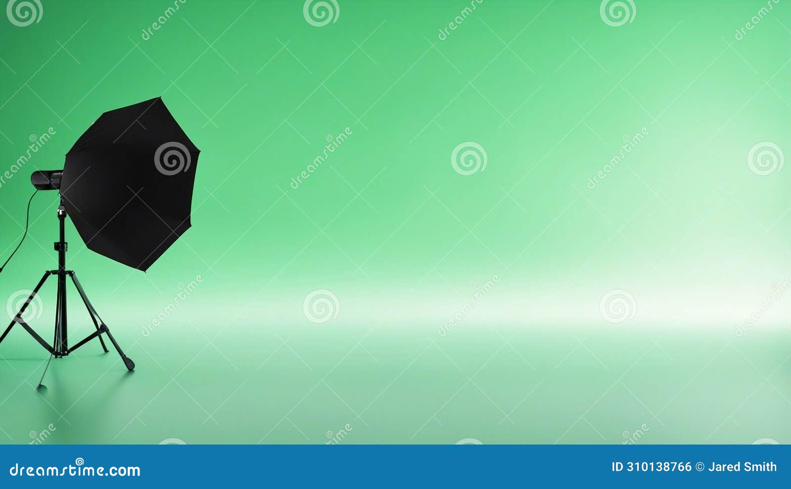 Studio Flash Light a Green Screen with a Light on it Stock Illustration ...