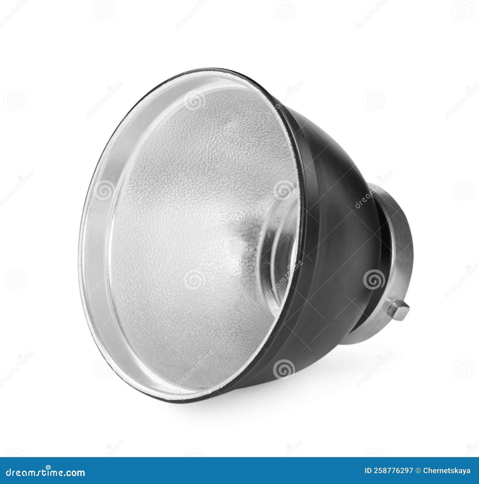 Studio Flash Light Reflector Isolated on White. Professional ...