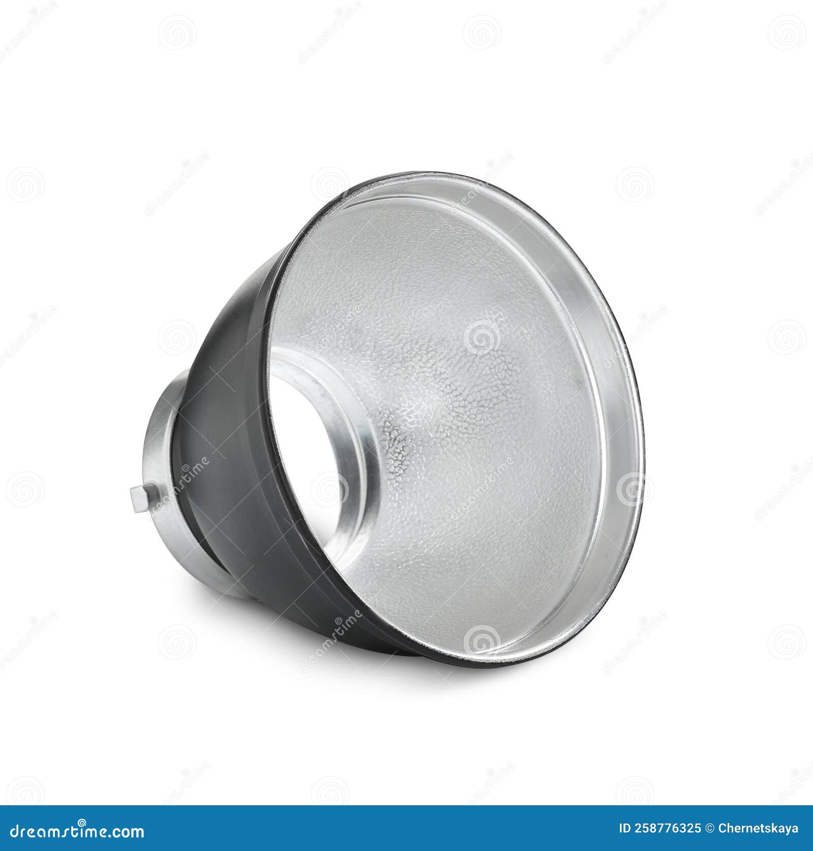 Studio Flash Light Reflector Isolated on White. Professional ...