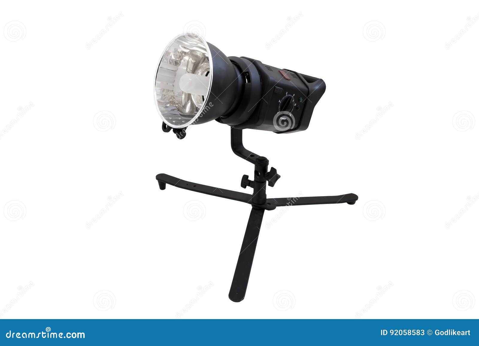 Studio Flash Light on White Isolated Background Stock Image - Image of ...