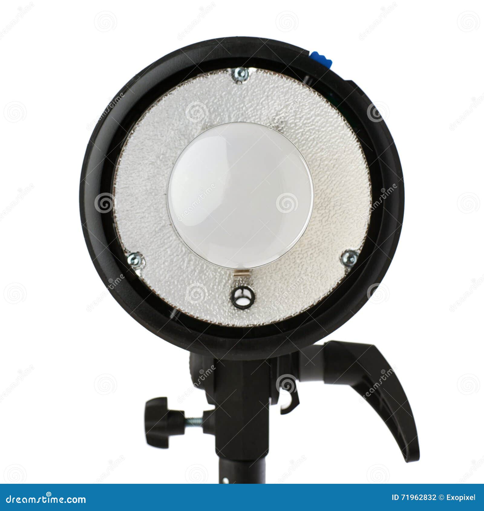 Studio Flash on a Stand Over Isolated White Background Stock Photo ...