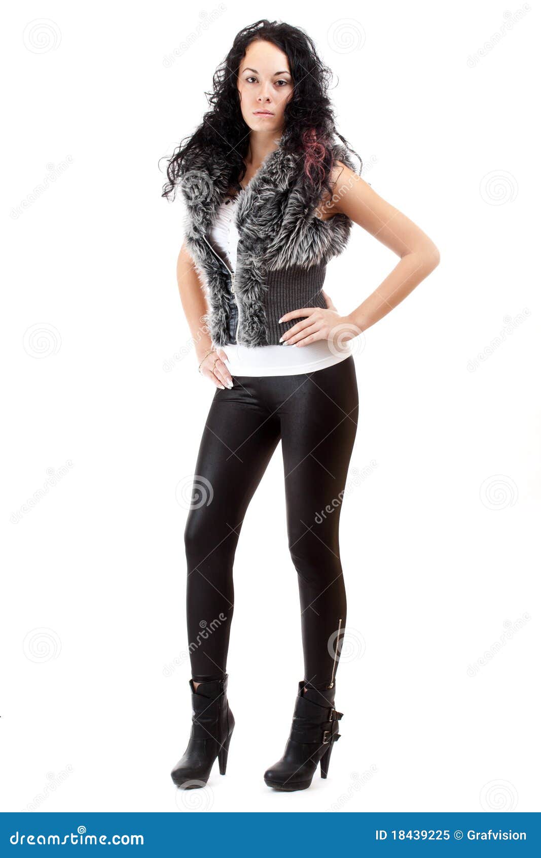 Studio Full Length Body Shot Stock Image - Image of girl, heels: 18439225