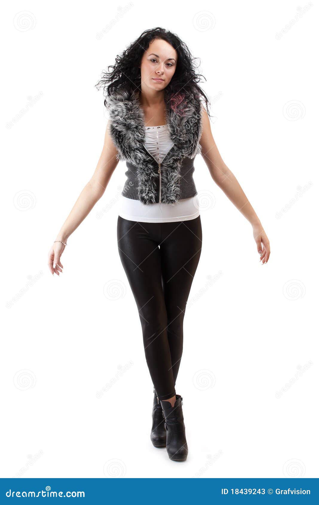 Studio Full Length Body Shot Stock Image - Image of smile, long: 18439243