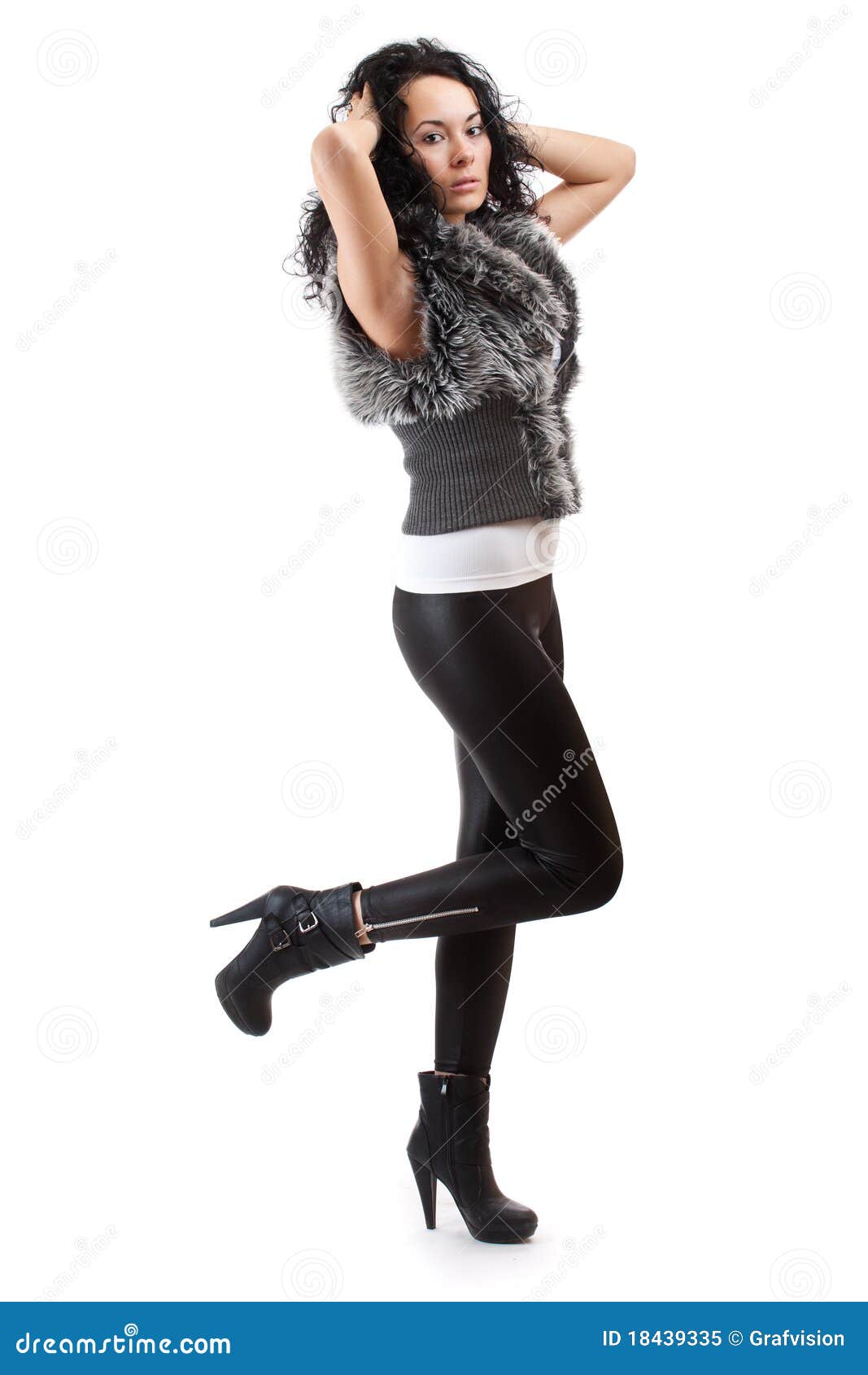 Studio Full Length Body Shot Stock Image - Image of lifestyle, lady ...