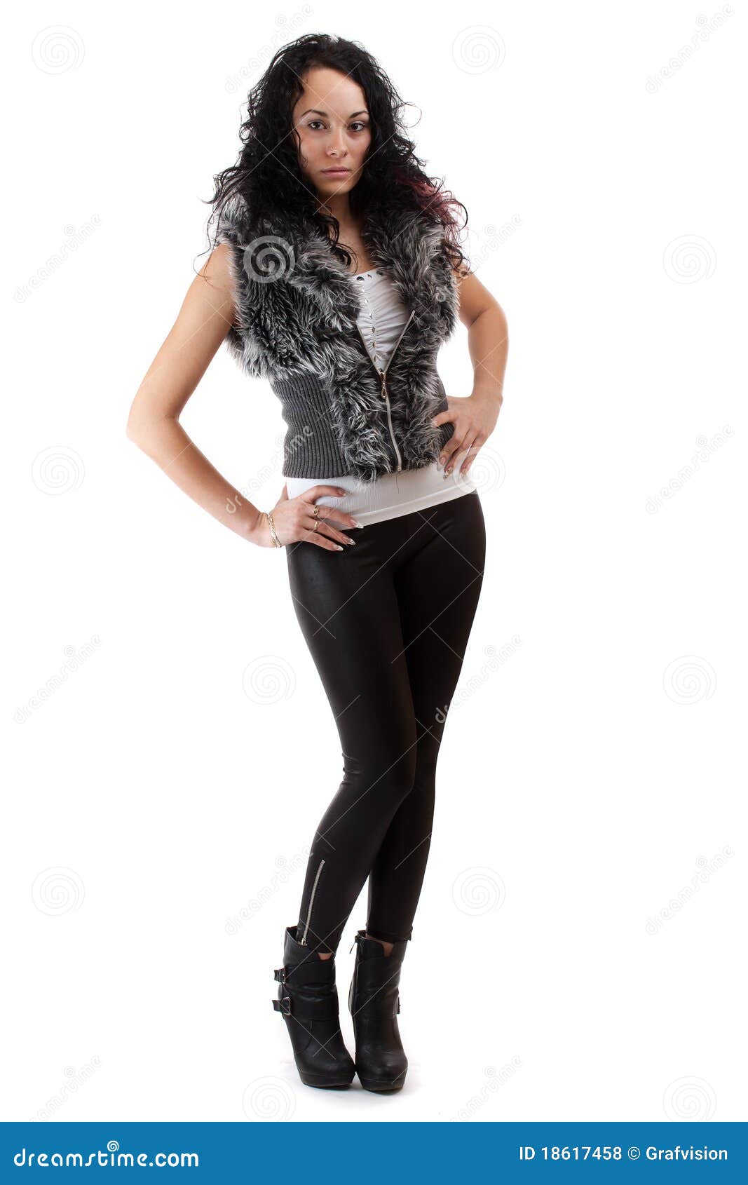 Studio Full Length Body Shot Stock Photo - Image of hand, hair: 18617458