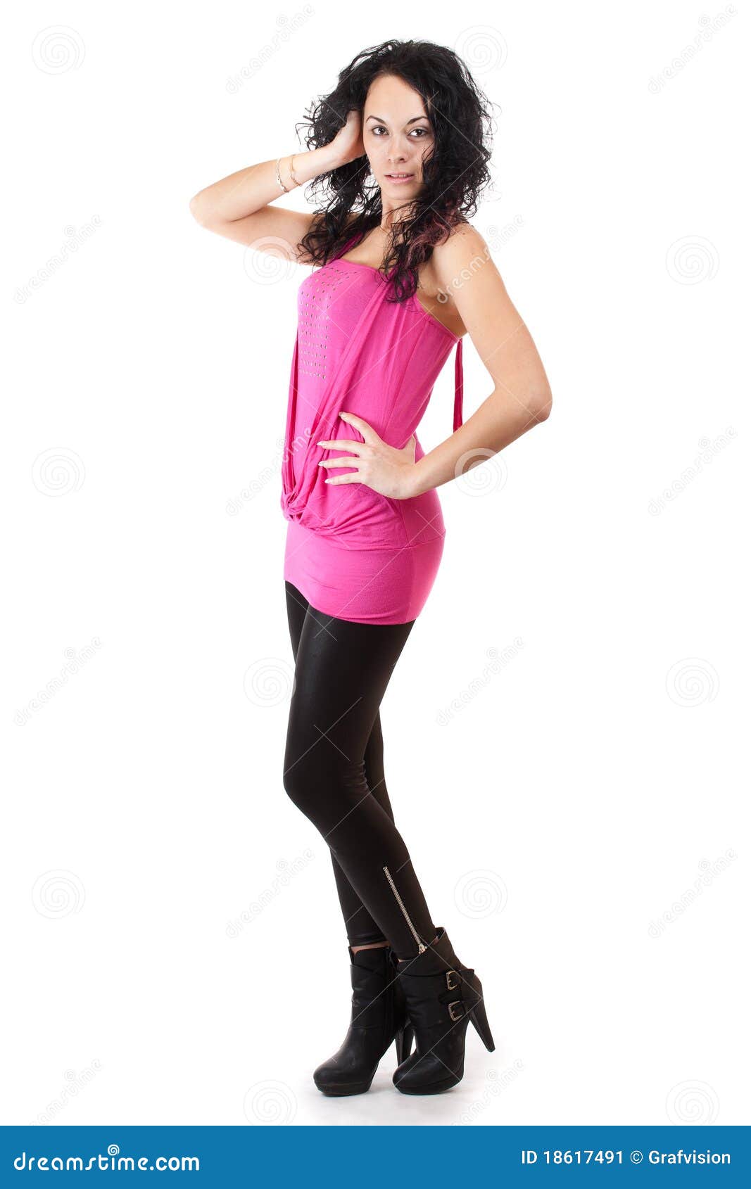 Studio Full Length Body Shot Stock Image - Image of smile, lady: 18617491