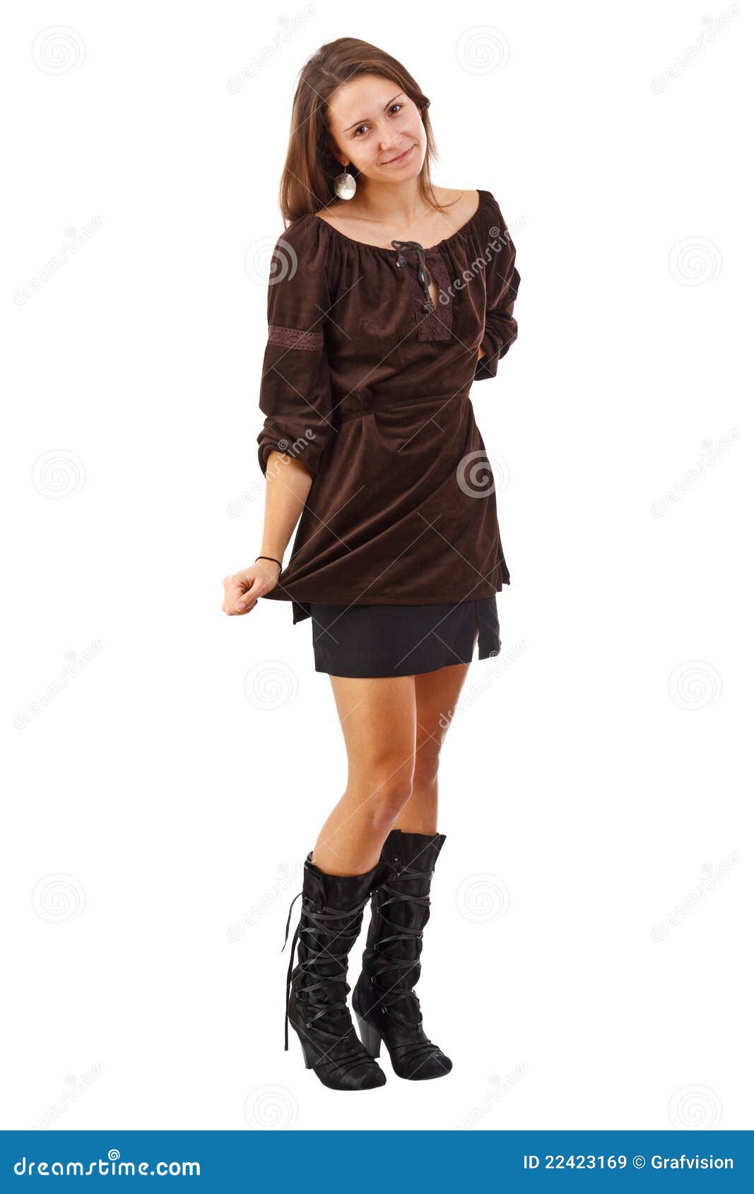 Studio Full Length Body Shot Stock Image - Image of full, beautiful ...