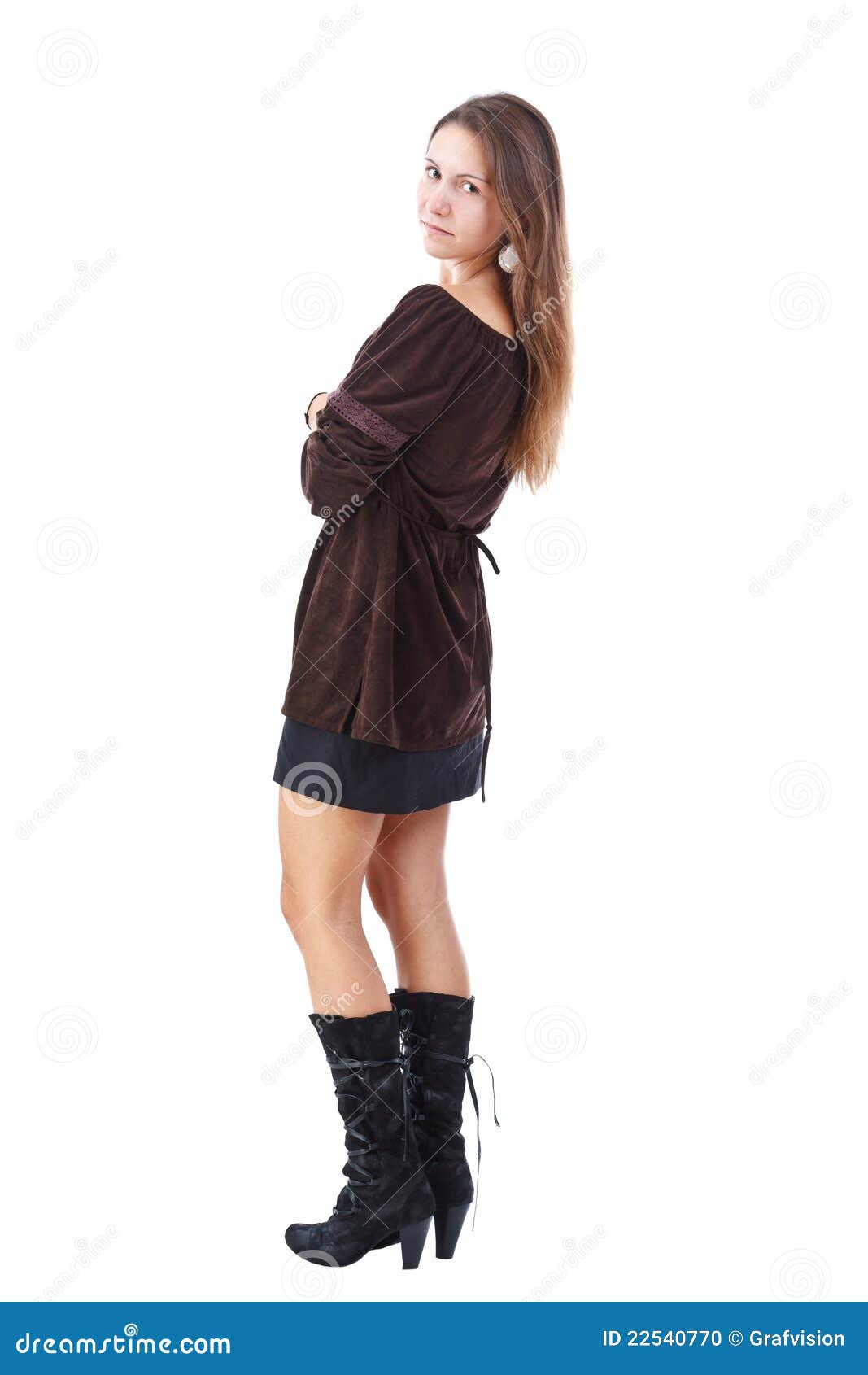 Studio Full Length Body Shot Stock Photo - Image of female ...