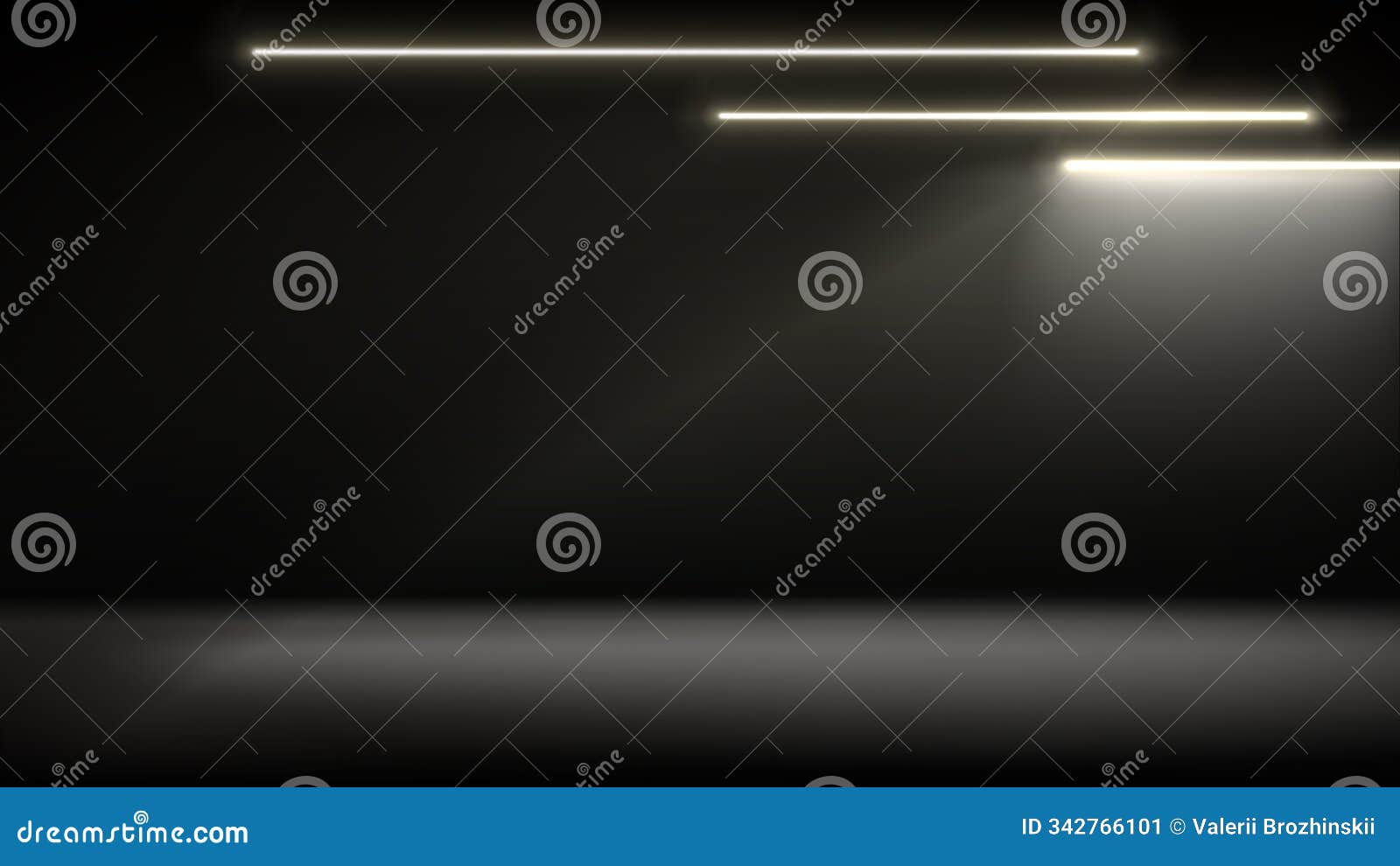 Studio Interior, Stage with Neon, Led Lighting. Dark Background ...